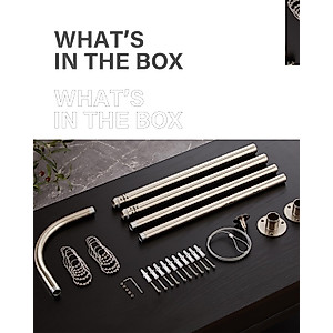 Crkmire 2 Pcs Shower Curtain Rod Accesorios for Corner Shower Rod, Extended Long Rod 15.75in (40cm) Length Rod for Bathroom