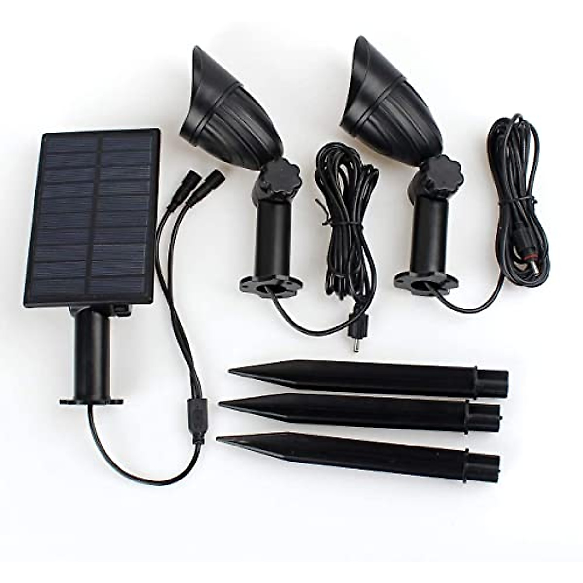 CORESLUX Solar Spotlights Outdoor Garden Lights, Super Bright 6 LED Bead Landscape Spotlights IP65 Waterproof Adjustable Solar Spot Lights for Patio Yard Garden Pathway (Warm Light)