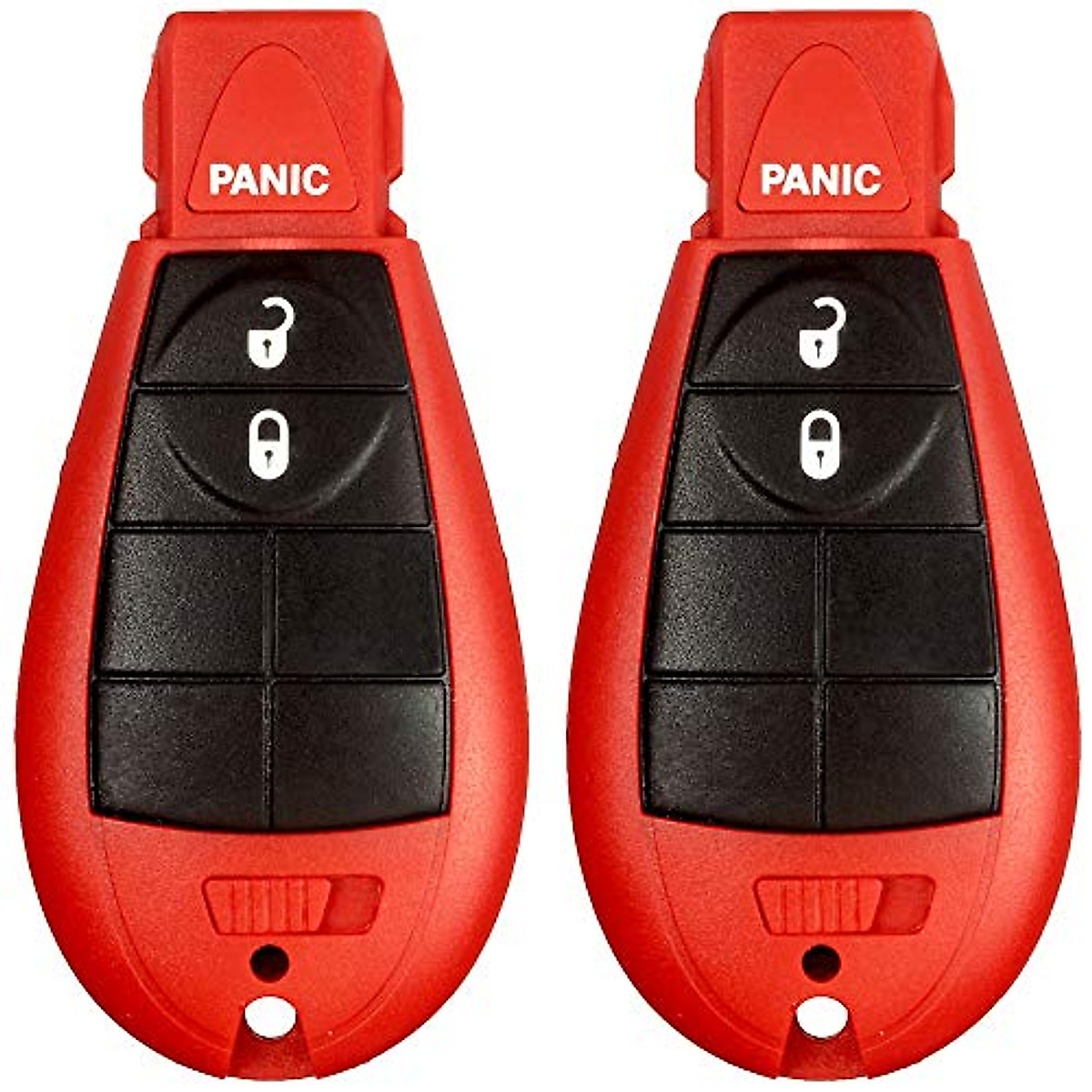 2 New Red Keyless Entry 3 Buttons Key Fob Remote Start Car M3N5WY783X, IYZ-C01C 56046707AE For Town Country Dodge Challenger Charger Durango Grand Caravan Journey & Ram