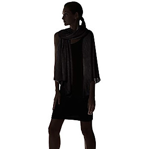 Jet&Bo 100% Cashmere Lightweight Travel Wrap, Shawl & Scarf Black, Storage Bag + Gift Box