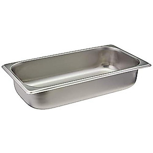 Tiger Chef Third Size Stainless Steel Steam Table Water Pan, Food Pan For Food Warmer Buffet Server for Parties, Restaurants, Catering Supplies (3, Third Size)