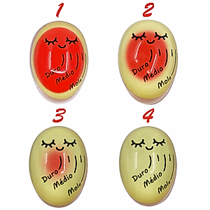 Boiled Egg Timer, Heat Sensitive Hard, Medium, Soft Boiled Color Changing Reusable Safe, Durable (red)