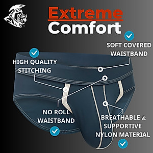 Real Men 0in Nylon Sport Briefs B Pouch Lrg 4pk Drk Blu/DrkGry/Gry/Lt Blu Mens Pouch Underwear Bulge Mens Athletic Underwear Mens Bulge Underwear Men’s Underwear Sexy Ball Pouch Underwear For Men