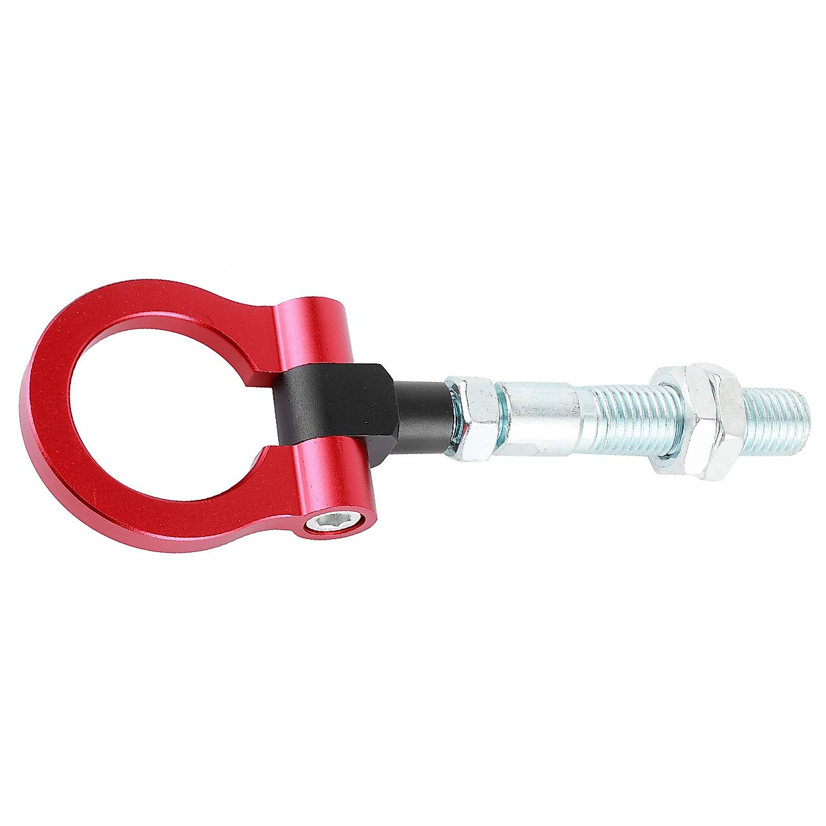 for 2017 for Tow Hook Tow Hook, Heavy Duty Car Racing Tow Hook Red Folding Ring Refitting Front Auto Trailer Accessory Fit for 2012‑2017(Red)