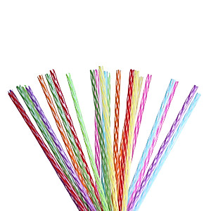 HOGG RAINBOW REUSABLE STRAWS 24 PACK - 11in