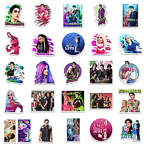 52 Pcs Zombies 3 Stickers, Vinyl Waterproof Zombies Stickers for Laptop,Water Bottle, Envelopes, Crafts Scrapbooking,Zombies Party Decorations,Stickers for Kids Aldult