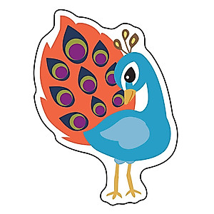 Carson Dellosa – You-Nique Peacocks Colorful Cut-Outs, Classroom Décor, 36 Pieces