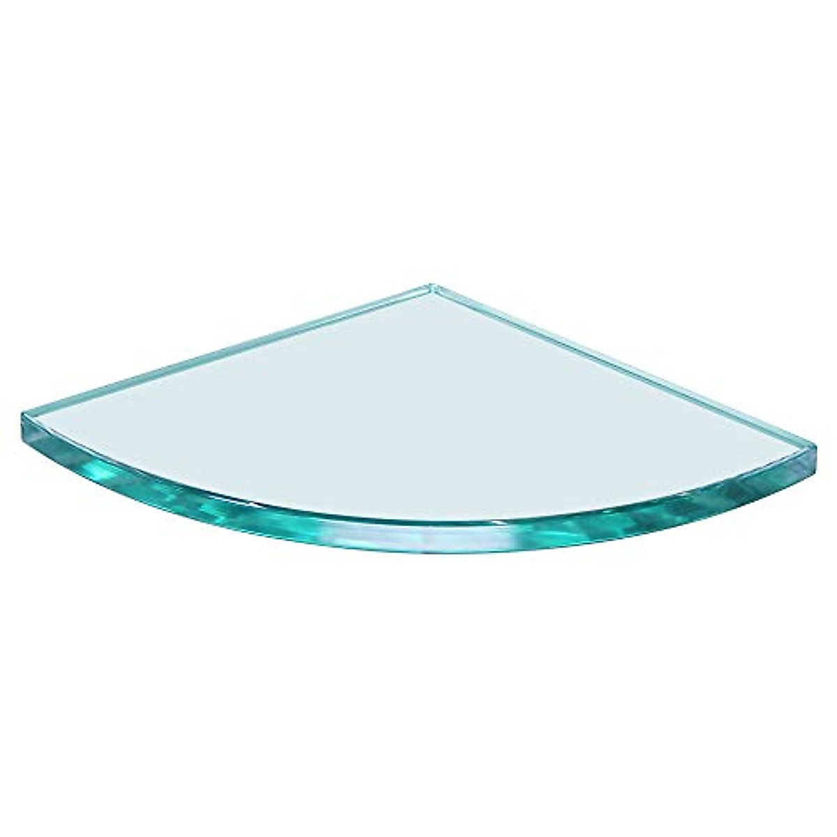 Quarter Circle Glass Shelf 6" x 6" Inch -3/8 " Inch Thick - Flat Polished