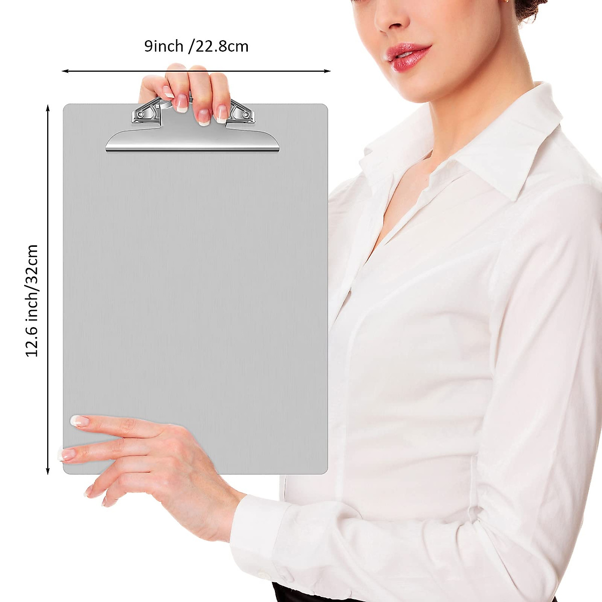 Mimorou 8 Pcs Metal Clipboard Heavy Duty Aluminum Clipboards 12 x 9 Inch Metal Clip Board with Low Profile Clip A4 Letter Size Document Holder for Office School Medical Jobsite Laboratory