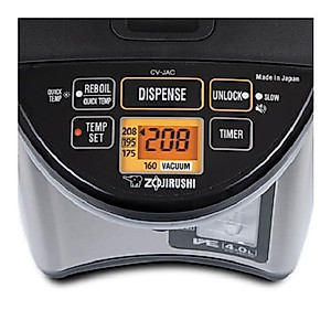 Zojirushi Water Boiler And Warmer 4.0-liter (Black) With Energy Saving Timer and Easy To Clean Non-Stick Stainless Steel Interior Bundle with Container Cleaner Pots (4 Pack) and Tumbler (3 Items)