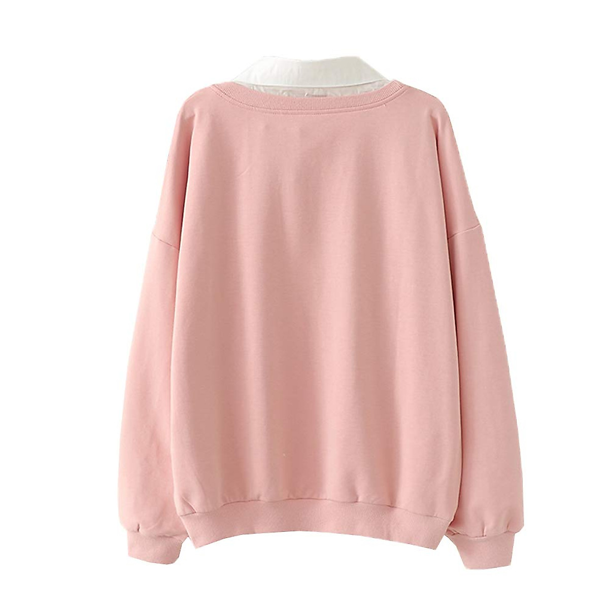 Packitcute Teens Pink Sweatshirt, Spring Autumn Cotton Patchwork Pullover Bunny Print Thin Tops (Pink)