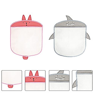 balacoo 2pcs Wall Mounted Storage Bag Cartoon Mesh Bath Toy Organizer Suction Cup Hanging Basket for Kitchen Bathroom Wall Door Closet 42X35CM