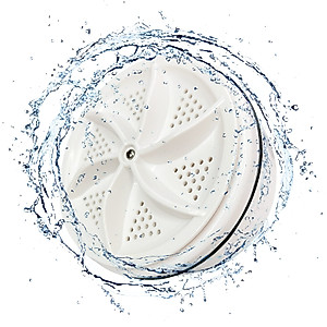 YOCEHOMI Portable Washing Machine, Portable Washing Machine for Sink, Mini Washing Machine, Turbine Washing Machine with USB, Suitable for Home, Business, Travel, College Room, RVApartment, White