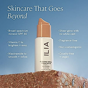 ILIA - C Beyond Triple Serum SPF 40 | Non-Toxic, Cruelty-Free, Clean Beauty (Translucent Tone 1)