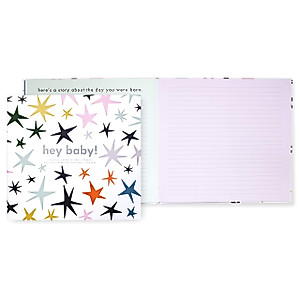 Kate Spade New York Baby's First Year Keepsake Book, Gender Neutral Baby Memory Book to Track Monthly Milestones, Dancing Stars