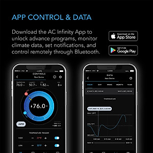 AC Infinity Controller 67, Smart Bluetooth Fan Controller with Temperature, Humidity, Schedules, Grow Cycles, Dynamic Speed Programming for CLOUDLINE Airlift Fans Cooling and Ventilation