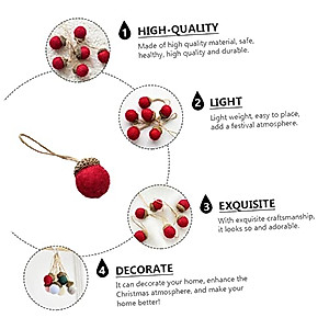 Artibetter 12pcs Felt Pine Cones Red Accessories Christmas Decor Dining Room Table Decor Winter Centerpieces for Table Christmas Pine Cone Ornaments Wool Felt Ball Ornaments Red DIY Pendant