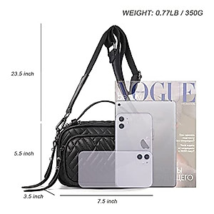 Small Crossbody Purses for Women PU Leather Quilted Cross Body Bag and Satchel Handbags with Top Handle