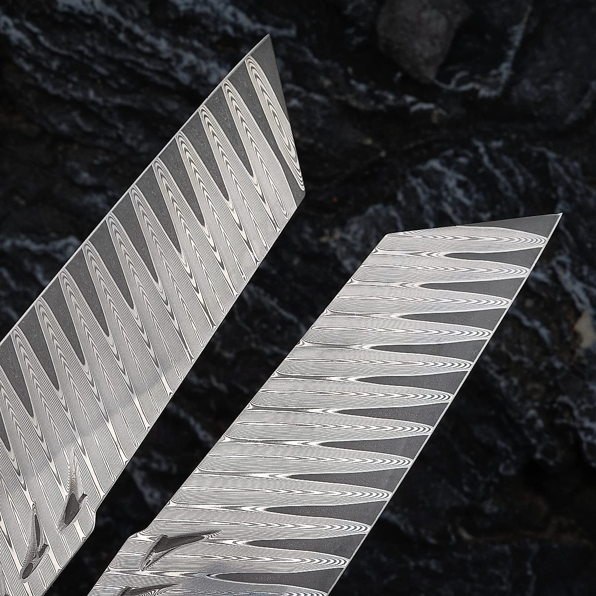 FZIZUO Damascus Steel Santoku Knife Handmade Japanese Tanto Chef Knife with Sheath 8inch Bunka Knife Vegetable Slicing Knives Stabilized wooden handle