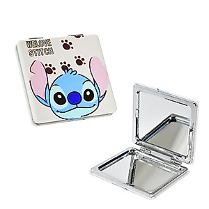 ENENSET Stitch Travel Cosmetic Bag, Large Capacity Cartoon Cosmetic Pouch Makeup Bag with Zipper, PU Travel Toiletry Bag Makeup Accessories Organizer