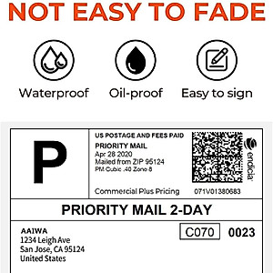 Made in USA 6,000 Labels Fanfold 4" x 6" Direct Thermal Labels, with Perforated line for Thermal Printers - Compatible Zebra & Rollo Printer (4" x 6" - 6000 Labels)