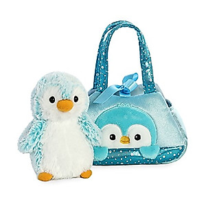 Aurora - Fancy Pals - 7" Pompom Penguin - Blue Pet Carrier