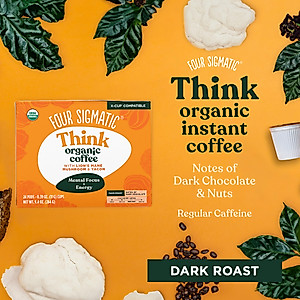 Mushroom Coffee K-Cups by Four Sigmatic | Organic and Fair Trade Dark Roast Coffee with Lion’s Mane, Chaga & Mushroom Powder | Focus & Immune Support | Vegan & Keto | Sustainable Pods | 24 Count