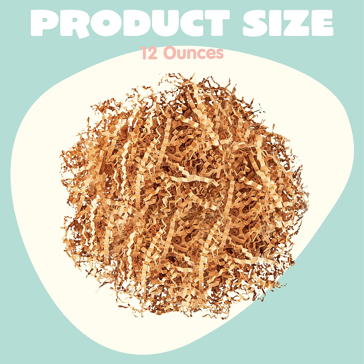 JOYIN 12oz Easter Grass Crinkle Paper Shred，Pure Green Easter Basket Filler Stuffers for Easter Egg Hunt Décor, Party Favors, Easter Decor, Gift Bag Decor