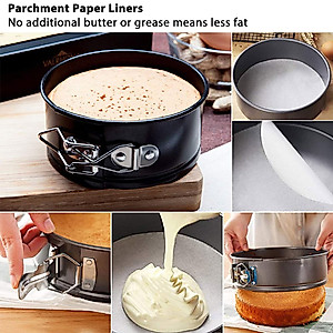 XIGUI Cheesecake Pan, Springform Cake Pan Set - Pack Of 3, Nonstick Round Baking Pans with Removable Bottom, Cake Pans for Mini Cheesecakes, Pizzas and Quiches (4", 6", 8")