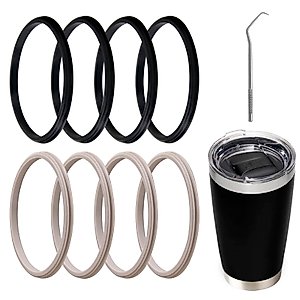 Generic 8 Pack Suitable for 20 oz yeti rubber seal replacement,Suitable for Yeti Rambler、Chillout、Rtic、Hogg、Beast、Mossy Oak、Ozark Trail Brand mugs, 1, WFGSADWSA060
