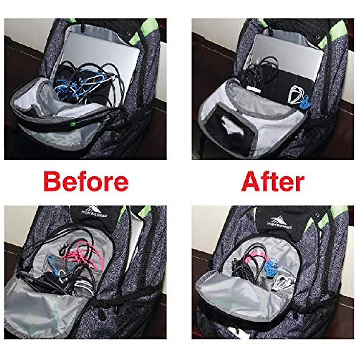 Reusable Cable Ties 1/2" x 4" for Cable Management and Organizing Cords - 30 Pack (Black)