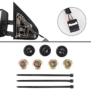 Perfit Zone TOWING MIRROR Replacement Pair Fit For SILVERADO SIERRA 2014, 2015,2016, 2017, 2018 with Power heated,Amber Signal Clearance Led Arrow Light