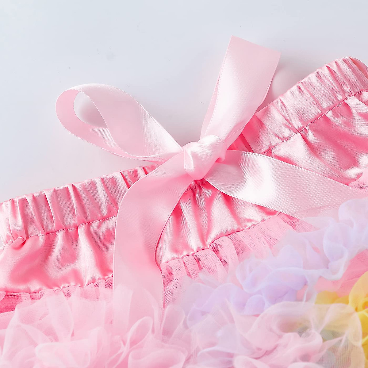 AGQT Toddler Girls My First Easter Outfit Set Eggs 3Pcs Romper with Lace Tutu Skirt and Headband Pink-Bunny Size 12-24 Months(80)