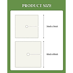 EZON-CH Outdoor Tablecloth with Umbrella Hole and Zipper 54"x54", Anchor Rope and Steering Wheel Blue Square Waterproof Table Cloth Table Covers for Dining, Garden, Courtyard, Patio, Camping, Picnic