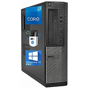 Dell Optiplex 9010 SFF Desktop Computer - Intel i7-3770 Upto 3.9GHz, AMD Radeon 1GB Graphics, 16GB RAM, 1TB SSD, DisplayPort, HDMI, DVI, DVD, Wi-Fi, Bluetooth, TDL - Windows 10 Pro (Renewed)