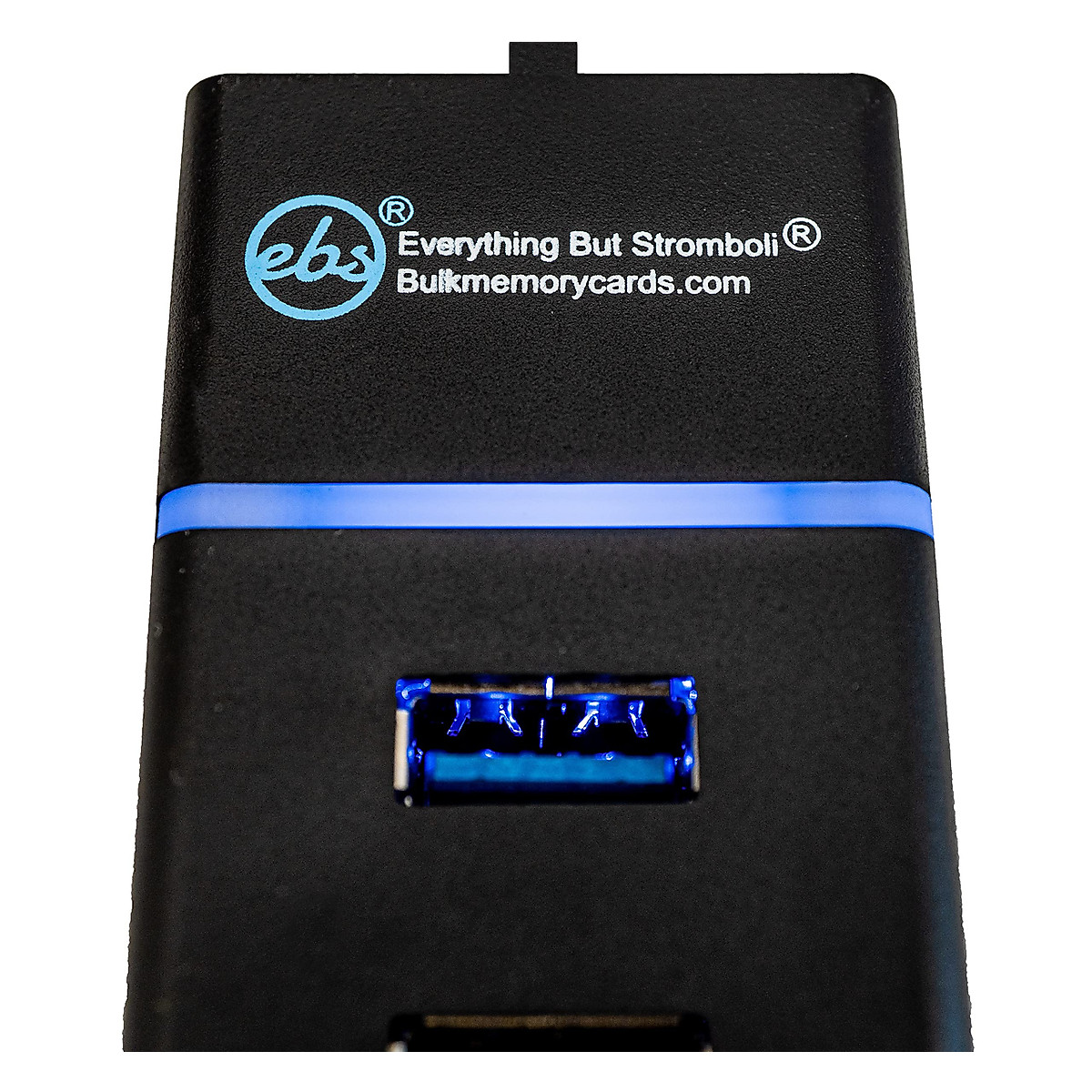 Everything But Stromboli 4-Port USB 3.0 Type-A Flash Drive Hub 3.0 USB 20 inch Cable, Tool Free Type, Read/Write speeds up to 600MB/s, Works with Samsung, PNY, Kingston, SanDisk Thumb Drives