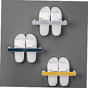 Holibanna 6 Pcs Slippers Storage Rack Metal Clothing Rack Wall Mount Clothing Rack Metal Storage Rack Shoe Storage Organizer Shoe Organizer Adhesive Shoe Rack Towel Storage Rack Towel Rack