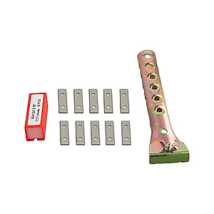 1Pc High Carbon Stainless Steel Paint Scraper with 10Pcs Scraper Blades Heavy Duty Carbide Blade General Purpose Scrape For Removing Paint Glue Tungsten Hand Hold Scraper Blade