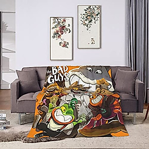 BADUDGUYSR Anime Movie Blanket Flannel Fleece Throw Blankets for Sofa Bed Couch Bedroom Decor 50 in X 40 in Black2 50 inch x40 inch
