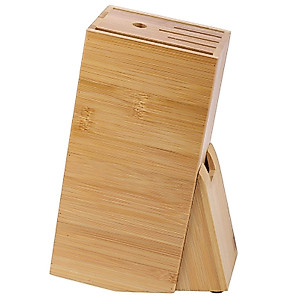 Fdit Multifunctional Bamboo Knife Rack Kitchen Knife Rack Storage Kitchen Knife Rack Ventilated Knife Holder Knife Block Tool