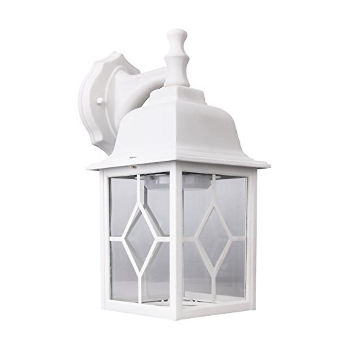 LIT-PaTH Outdoor LED Wall Lantern, Wall Sconce as Porch Light, 11W, 1000 Lumen, 5000K Daylight White, Aluminum Housing Plus Glass, Matte White Finish, ETL Qualified