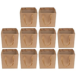 JOEBO Goodie Bags 10pcs Kraft Paper Gift Bags Party Bags Bags Cub Favor Bags Business Bags Kraft Bags Retail Bags for Easter Birthday Wedding Bulk Gift Bags