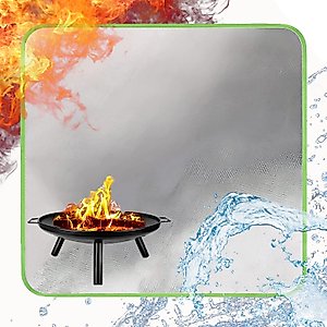 Fire Pit Mat Square, 39" Barbecue Mat for Under Grill, Heat-Resistant Fireproof Mat for Outdoor Smoking and Camping, Protect The Deck, Patio, Lawn from Exploding Embers