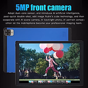 ciciglow 10 Inch IPS Tablet, Cheap Tablet for Kids, 4GB RAM 64GB ROM, 5MP+8MP Camera, 8 Core CPU, 5G WiFi, 5000mAh, GPS, Bluetooth (Blue)