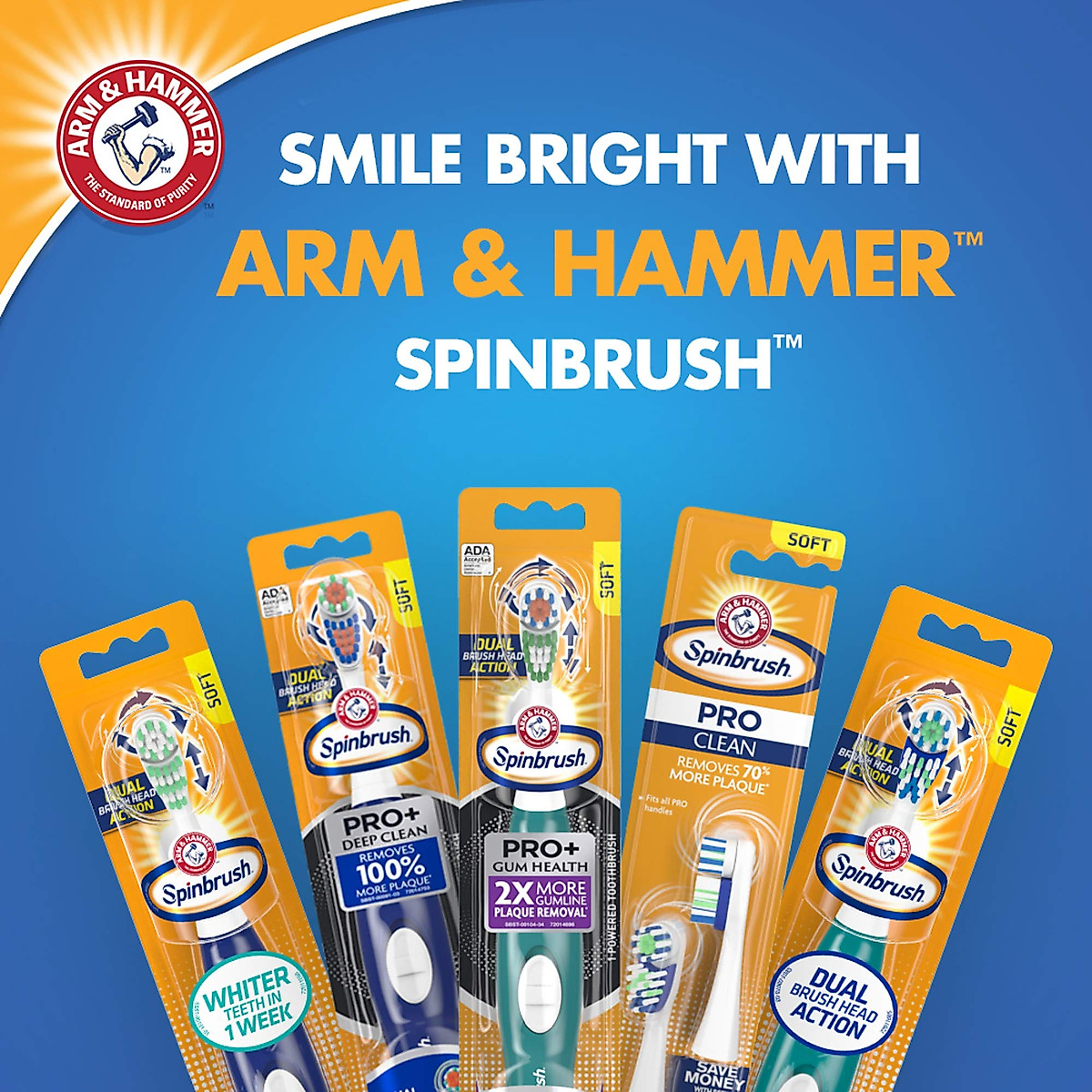 Arm & Hammer Spinbrush Classic Clean Powered Toothbrush, 1 Count