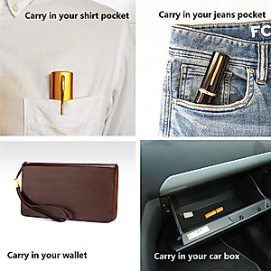 OWTXIS 2 Pack Blue Light Blocking Reading Glasses - Slim Pocket Readers with Pen Clip Case Mini Lightweight Readers (Black, Gunmetal, +2.00)