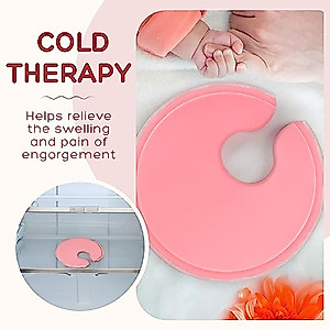 Luguiic Breast Ice Pack for Nursing Soreness, Engorgement, Mastitis, Nipple Pain, Hot or Cold Therapy for Breastfeeding or Breast Augmentation for Nursing Mothers