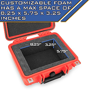 CASEMATIX Graded Card Storage Box Compatible with 22 BGS 35 One Touch 29 PSA Graded Sports Cards, Top Loaders, Waterproof Graded Card Case with Customizable Card Case Foam and Padlock