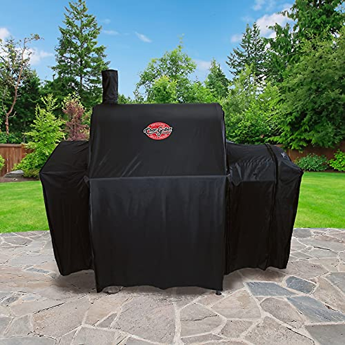 Char-Griller 5555 Grill Cover, Fits Models: 3018, 2121, 2222, 2828, 2727, 2929, 1224, E1224, 1329, 1334, Black