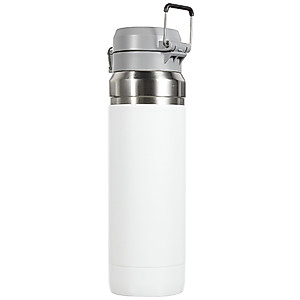 STANLEY Quick Flip Stainless Steel Water Bottle .71L / 24OZ Polar – Leakproof Insulated Water Bottle - Push Button Locking Lid - BPA-Free Thermos Flask - Cup Holder Compatible - Dishwasher Safe